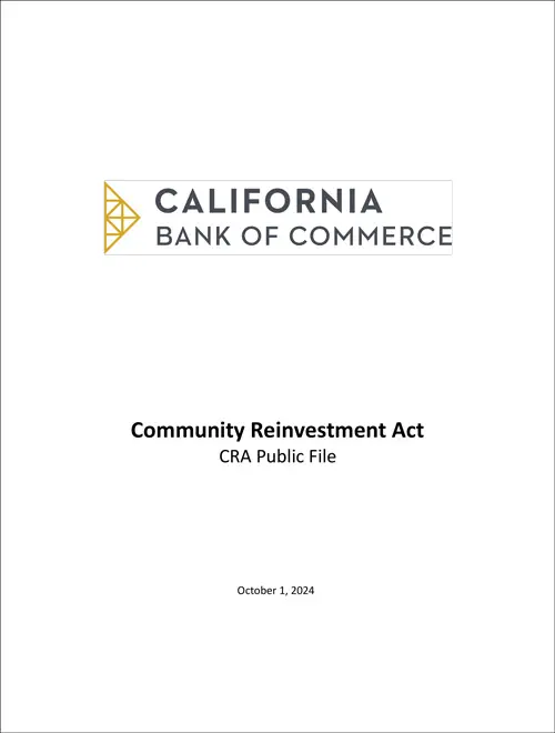 Commitment to Community – California Bank of Commerce